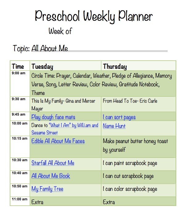 All About Me Preschool Week More Excellent Me All About Me Preschool Week More Excellent Me