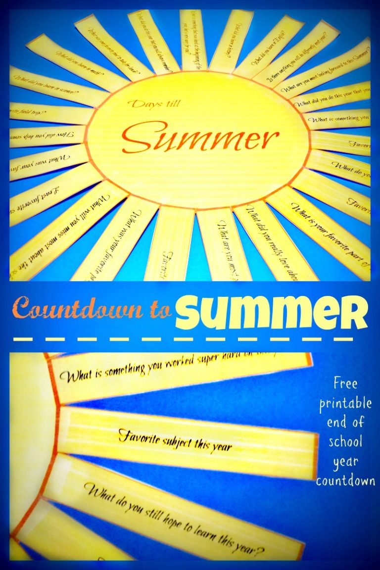 End of Year Countdown to Summer Break | More Excellent Me