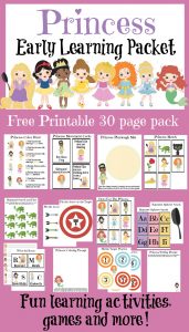 Princess Early Learning Packet | More Excellent Me