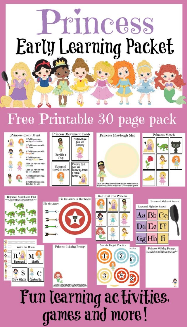 Princess Early Learning Packet | More Excellent Me