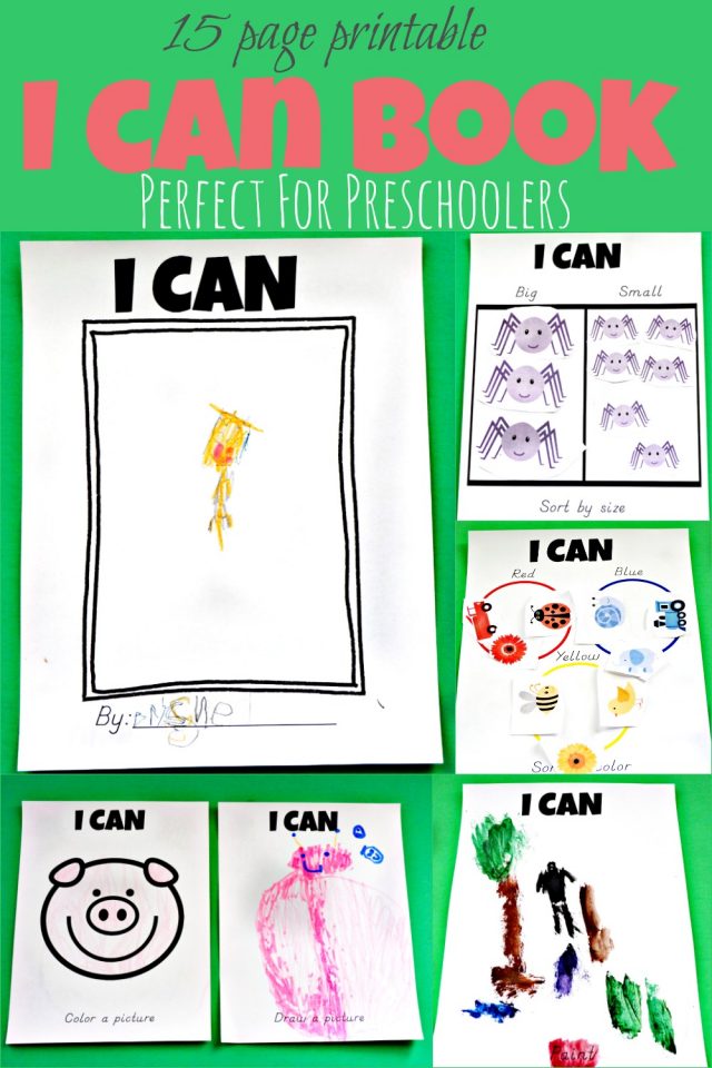 Printable I Can Book For Preschoolers | More Excellent Me