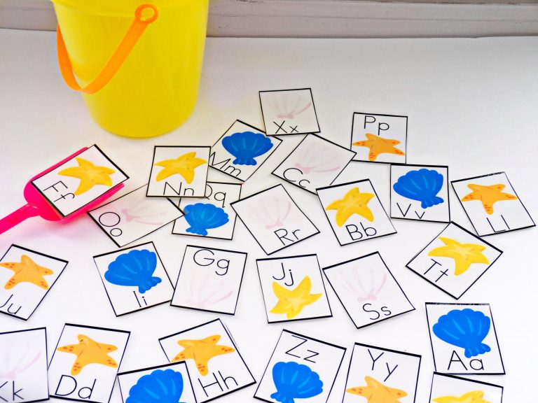 Printable Alphabet Beach Collecting Game | More Excellent Me