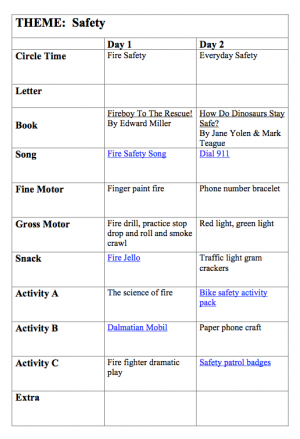 Safety Preschool Week | More Excellent Me