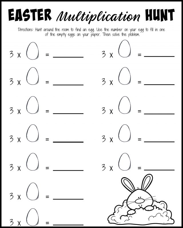 Easter Multiplication Hunt | More Excellent Me