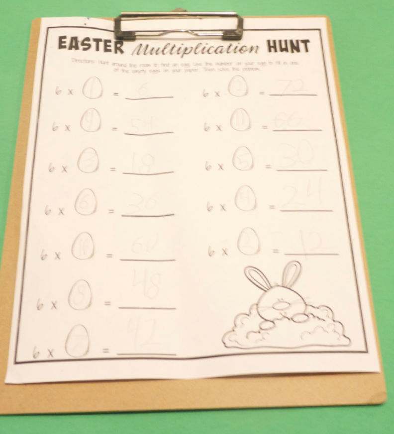 Easter Multiplication Hunt | More Excellent Me