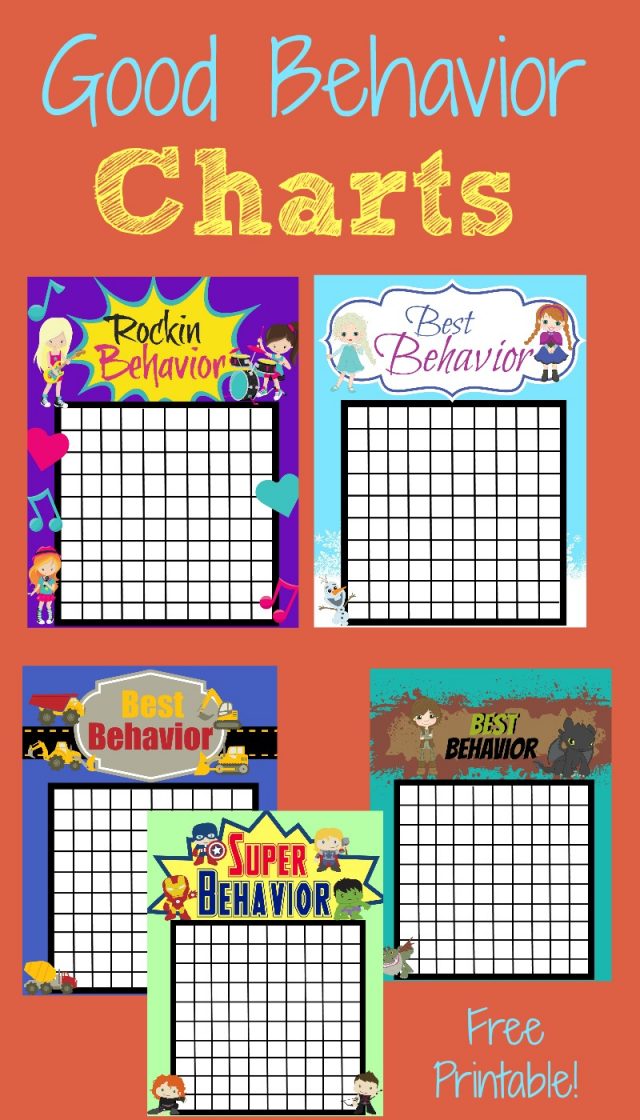 Good Behavior Rewards Charts | More Excellent Me